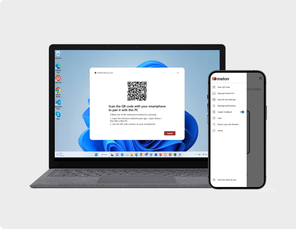 IDmelon Authenticator App for Android and iOS